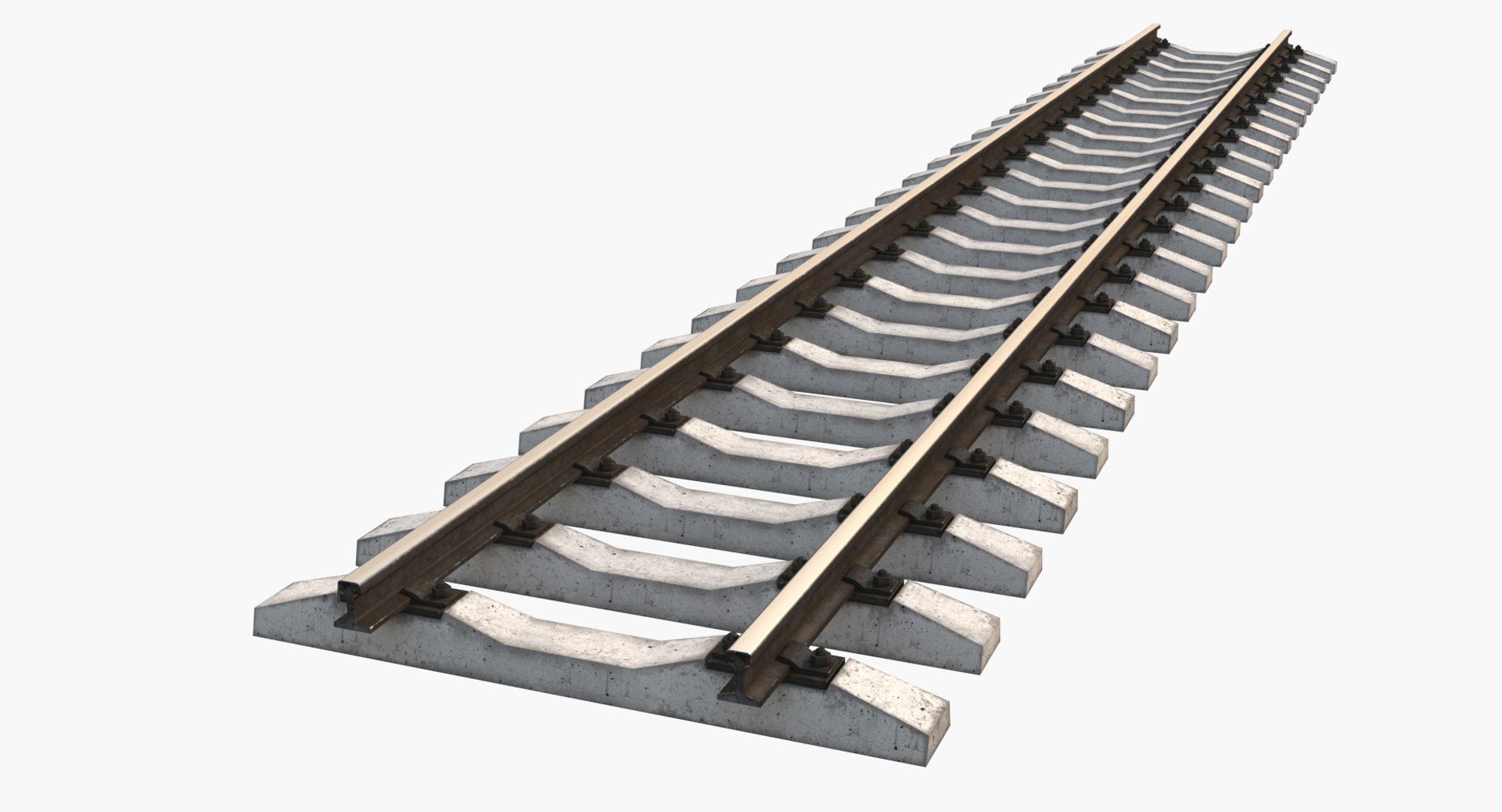 Railway Rails 3d Model