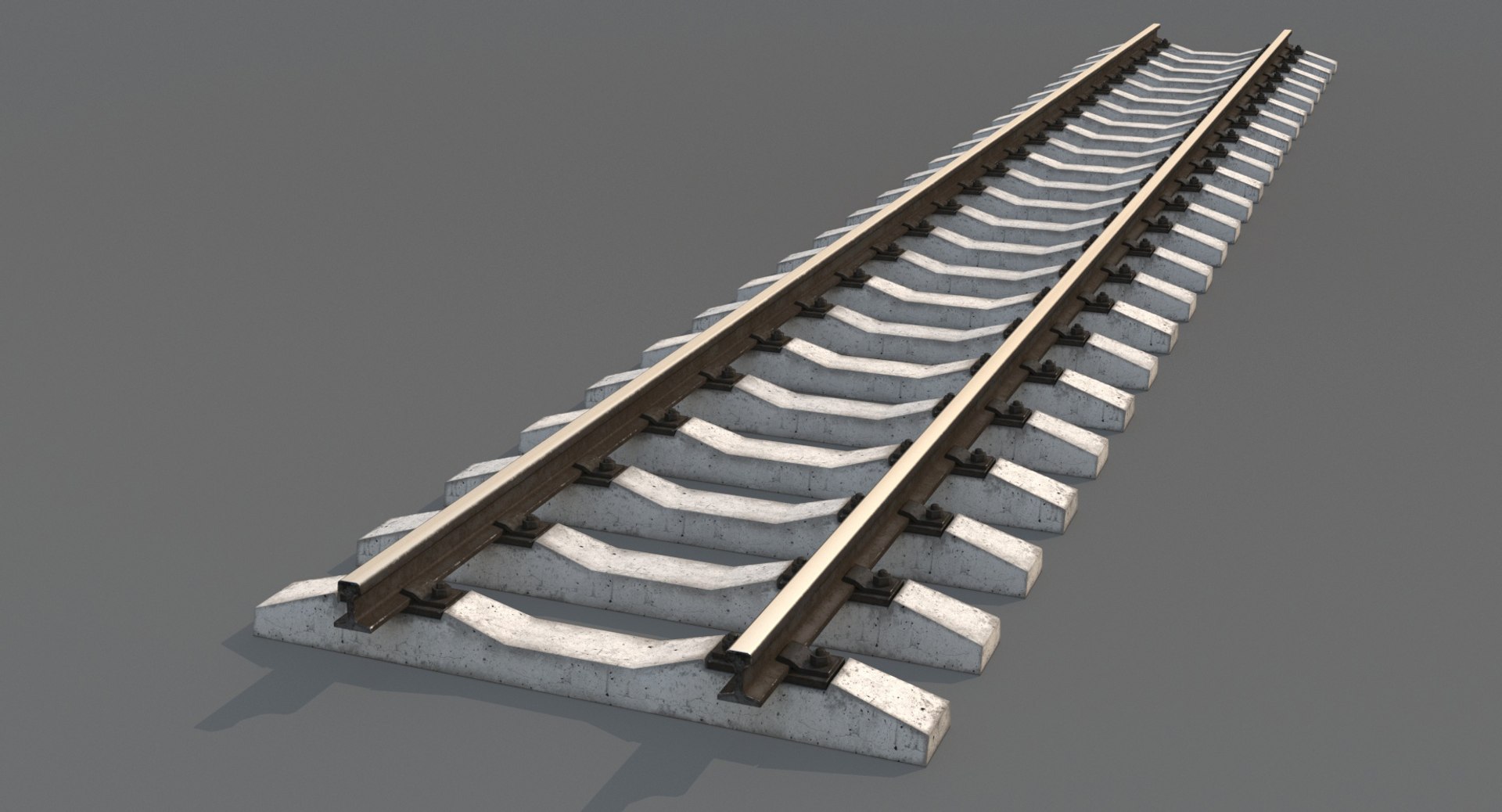 Railway Rails 3d Model