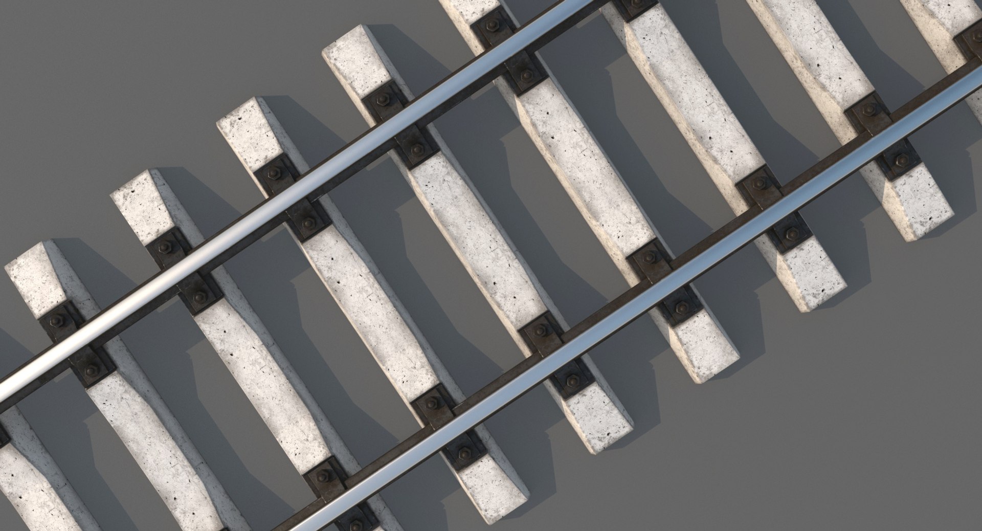 Railway Rails 3d Model