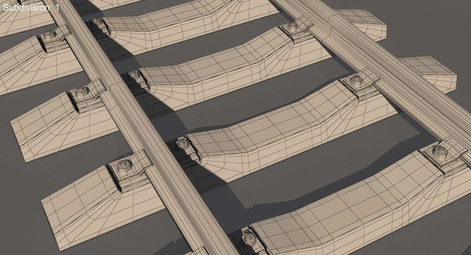 Railway Rails 3d Model