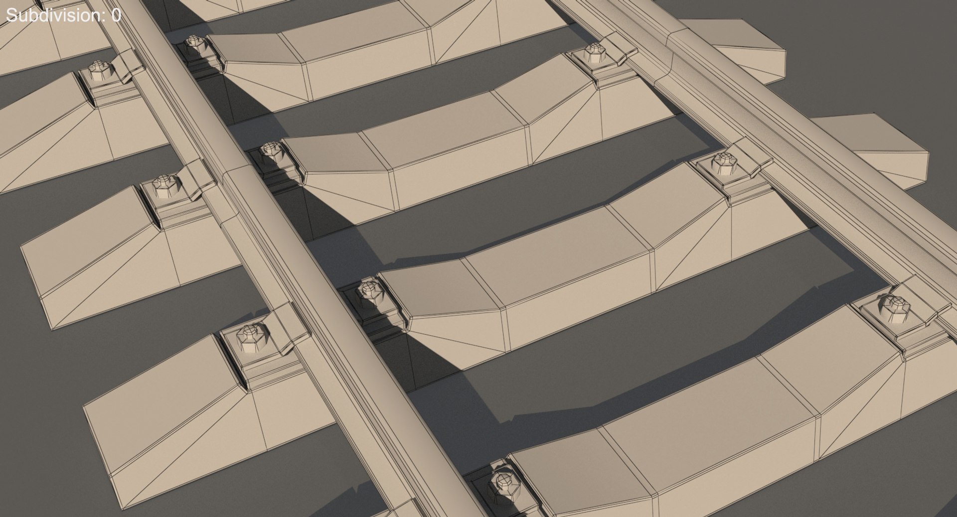 Railway Rails 3d Model