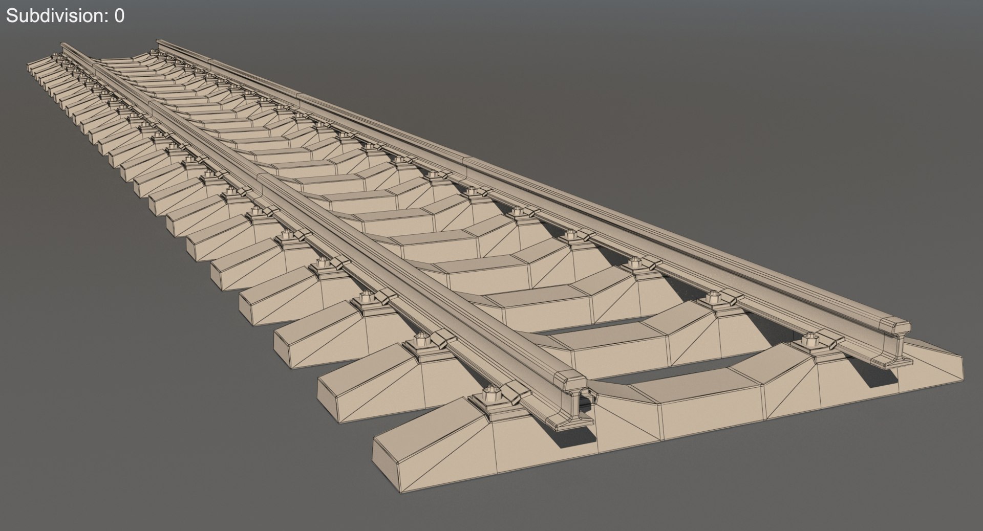 Railway Rails 3d Model