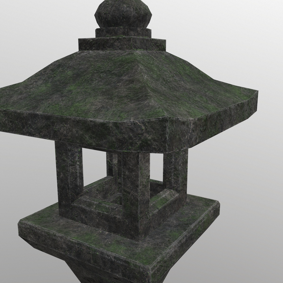 3d japanese stone lantern model