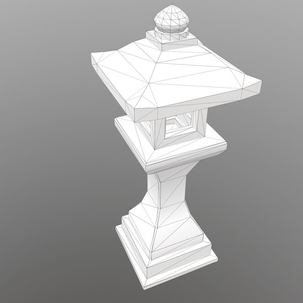 3d japanese stone lantern model