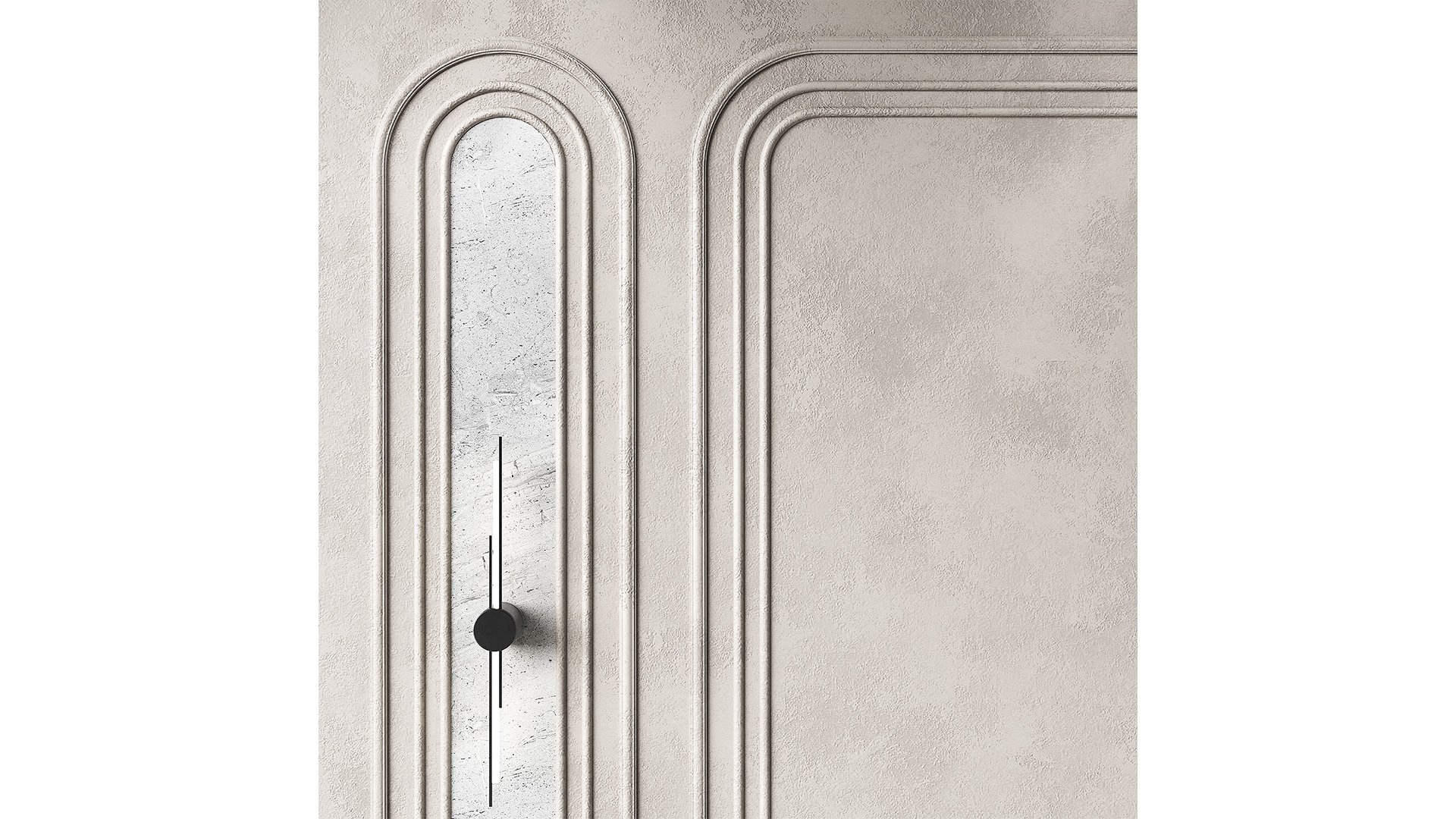 Wall Decor Composition With Moldings Half-round Stucco Arches 3D Model ...