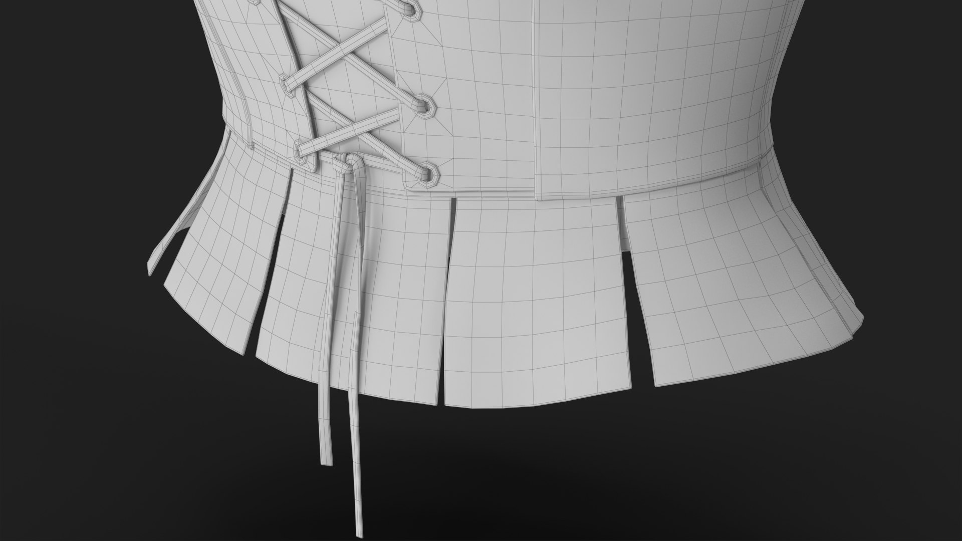 3D model Blouse with Corset Leather 3 - TurboSquid 2124502