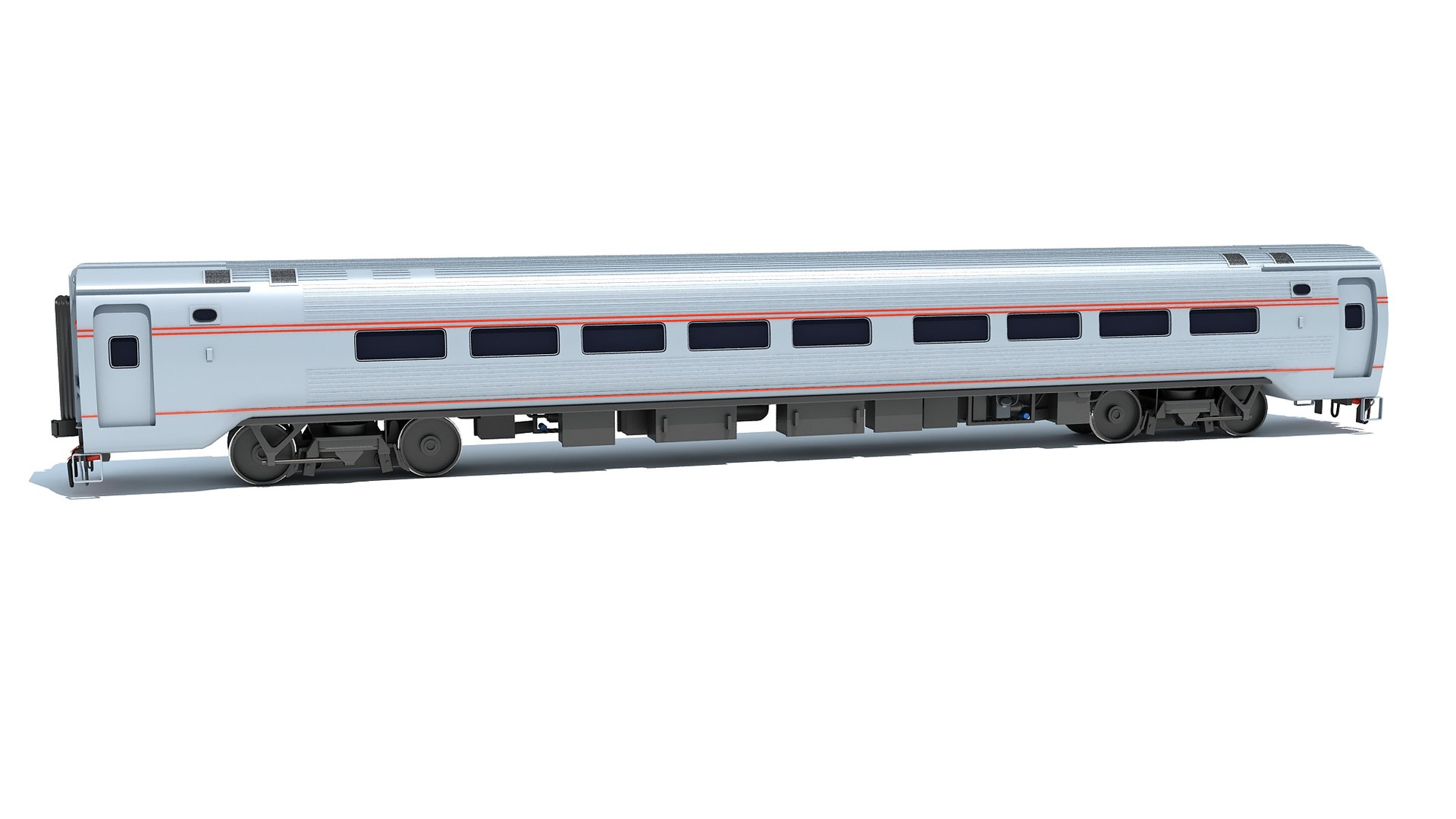 Passenger car train 3D model - TurboSquid 1681371