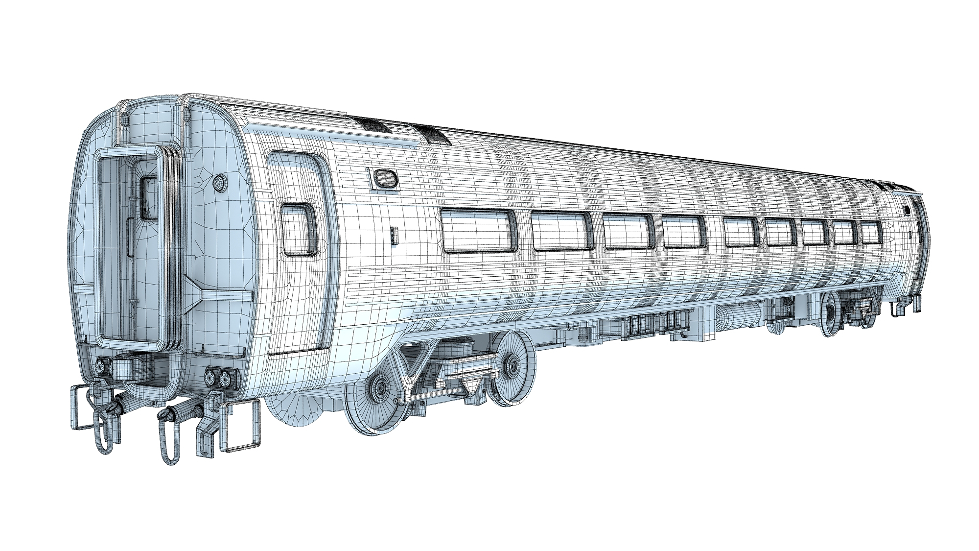 Passenger car train 3D model - TurboSquid 1681371
