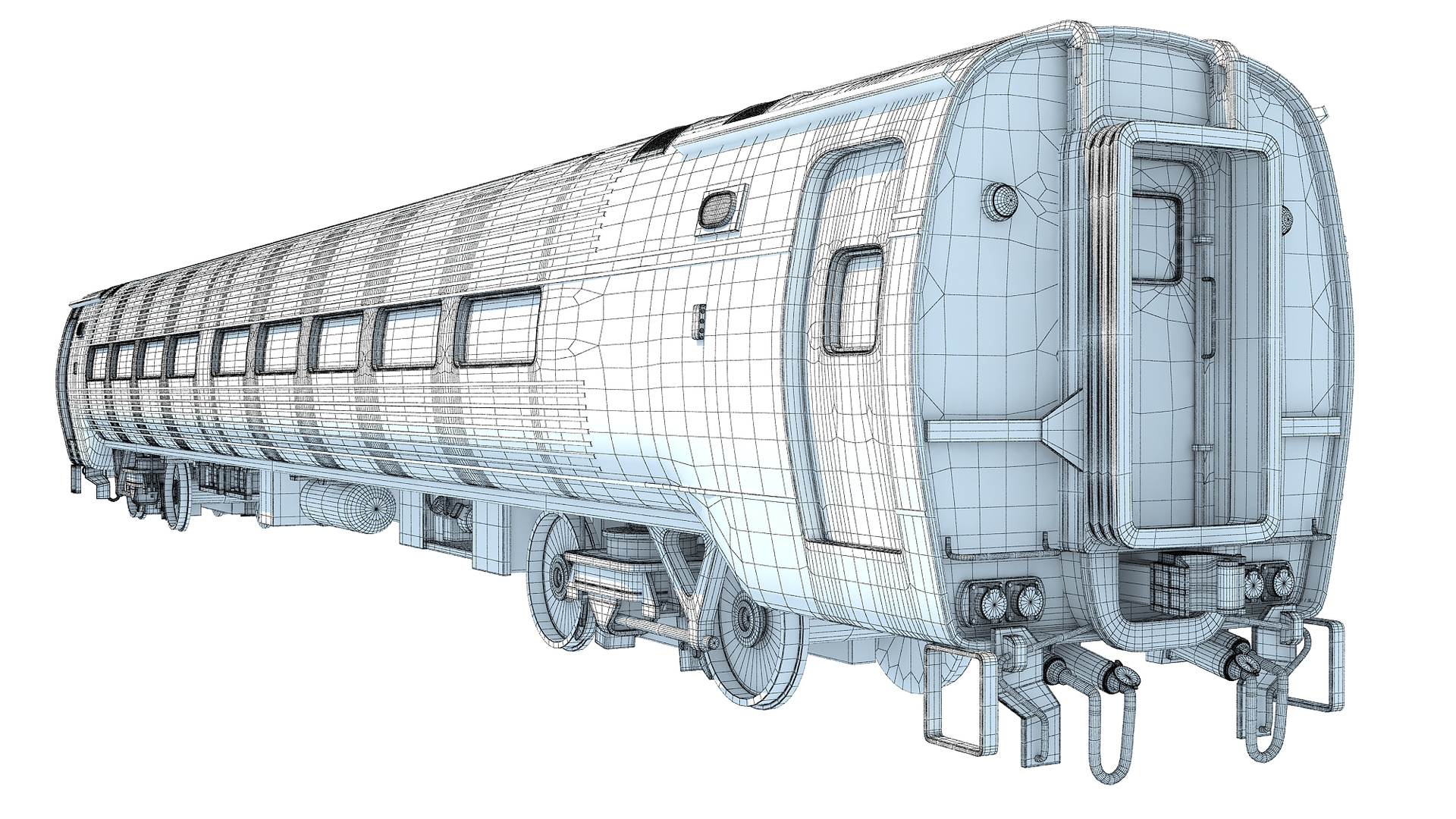 Passenger car train 3D model - TurboSquid 1681371