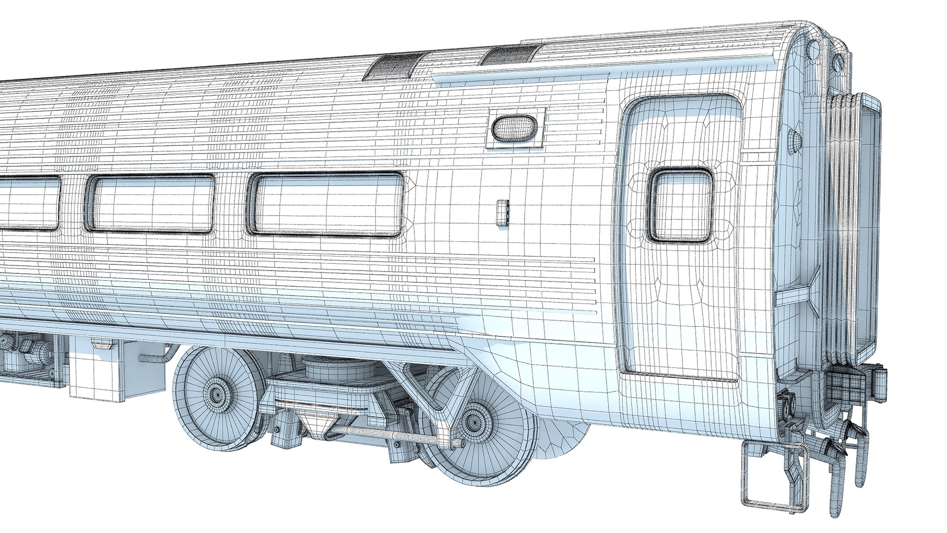 Passenger car train 3D model - TurboSquid 1681371