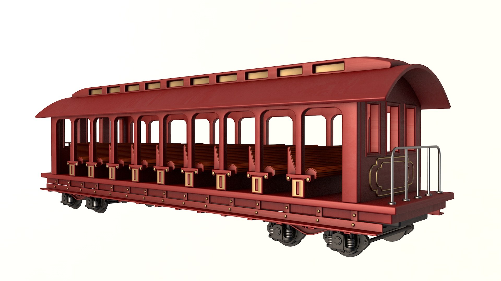 3D Amusement Park Train Car - TurboSquid 1990884