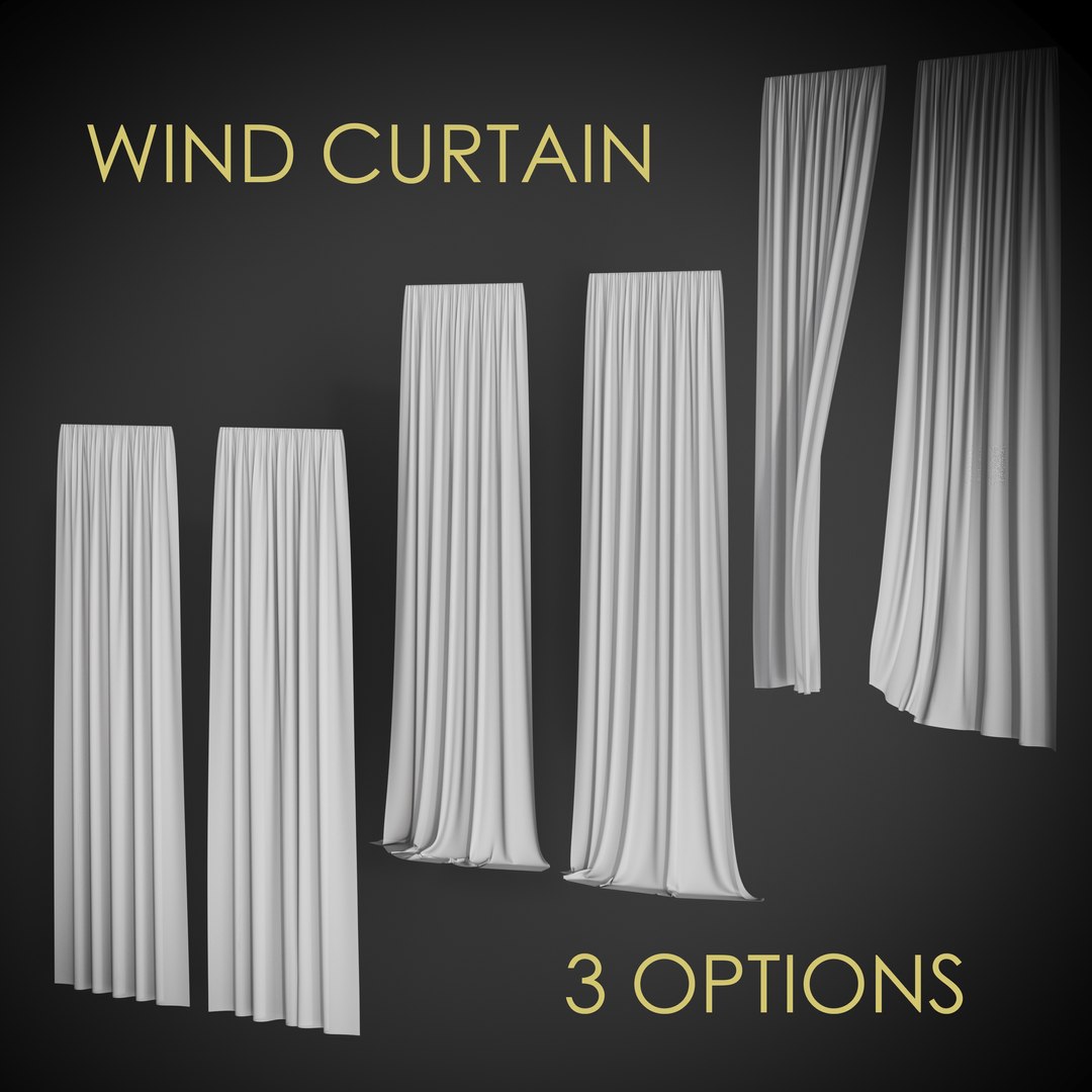 Wind Curtain 3D Model - TurboSquid 1980146