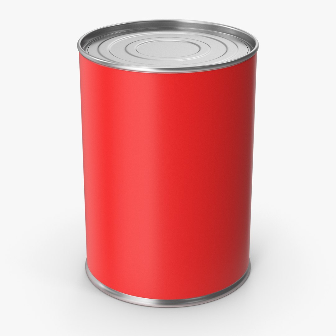 Red Tin Can 3D model - TurboSquid 1869722