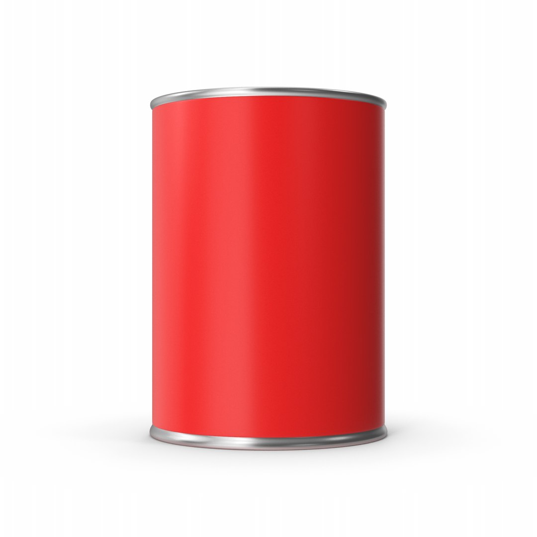 Red Tin Can 3D Model - TurboSquid 1869722
