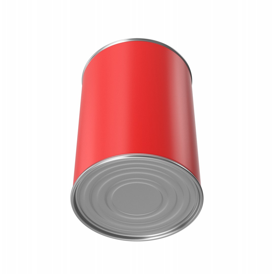 Red Tin Can 3D Model - TurboSquid 1869722