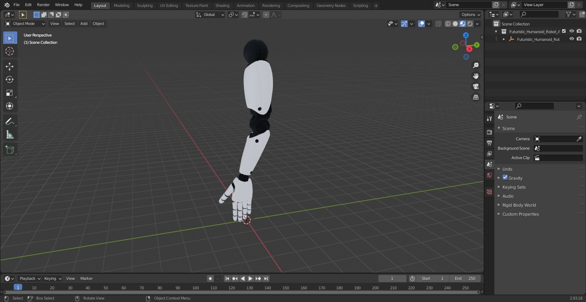 Futuristic Humanoid Robot Arm 3D Model - TurboSquid 2095345