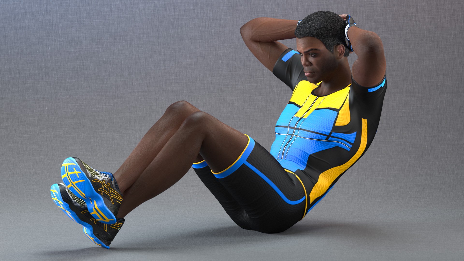African American Fitness Instructor 3D Model - TurboSquid 1706939