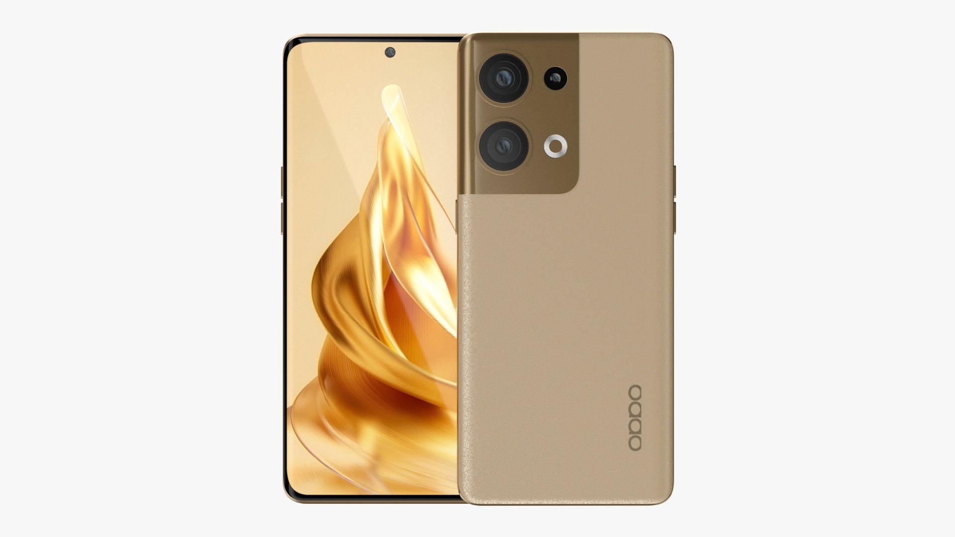 OPPO Reno 9 Pro Plus Gold 3D - TurboSquid 2001852