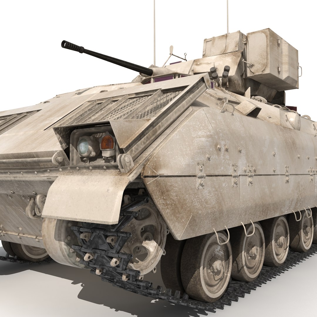 infantry fighting vehicle bradley m2 3d model