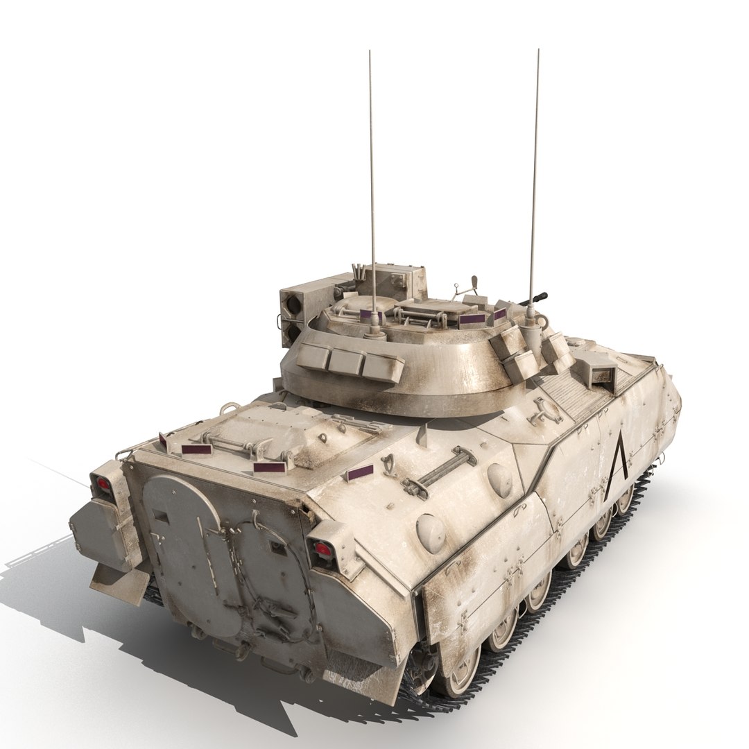 infantry fighting vehicle bradley m2 3d model