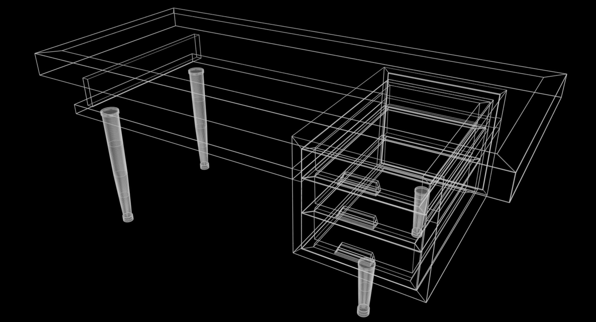 3D Desk - TurboSquid 1232242