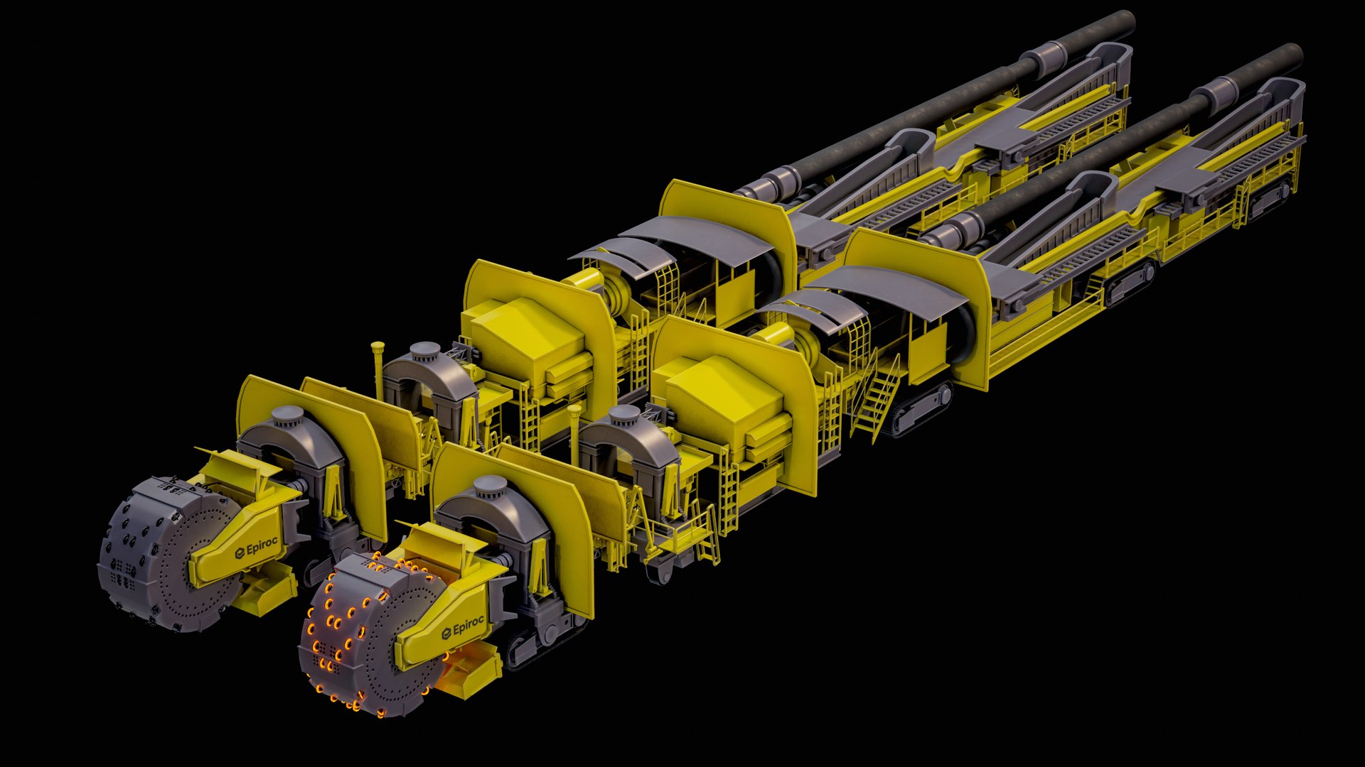 Mobile Miner Epiroc 55V Clear PBR 3D model - TurboSquid 2069829