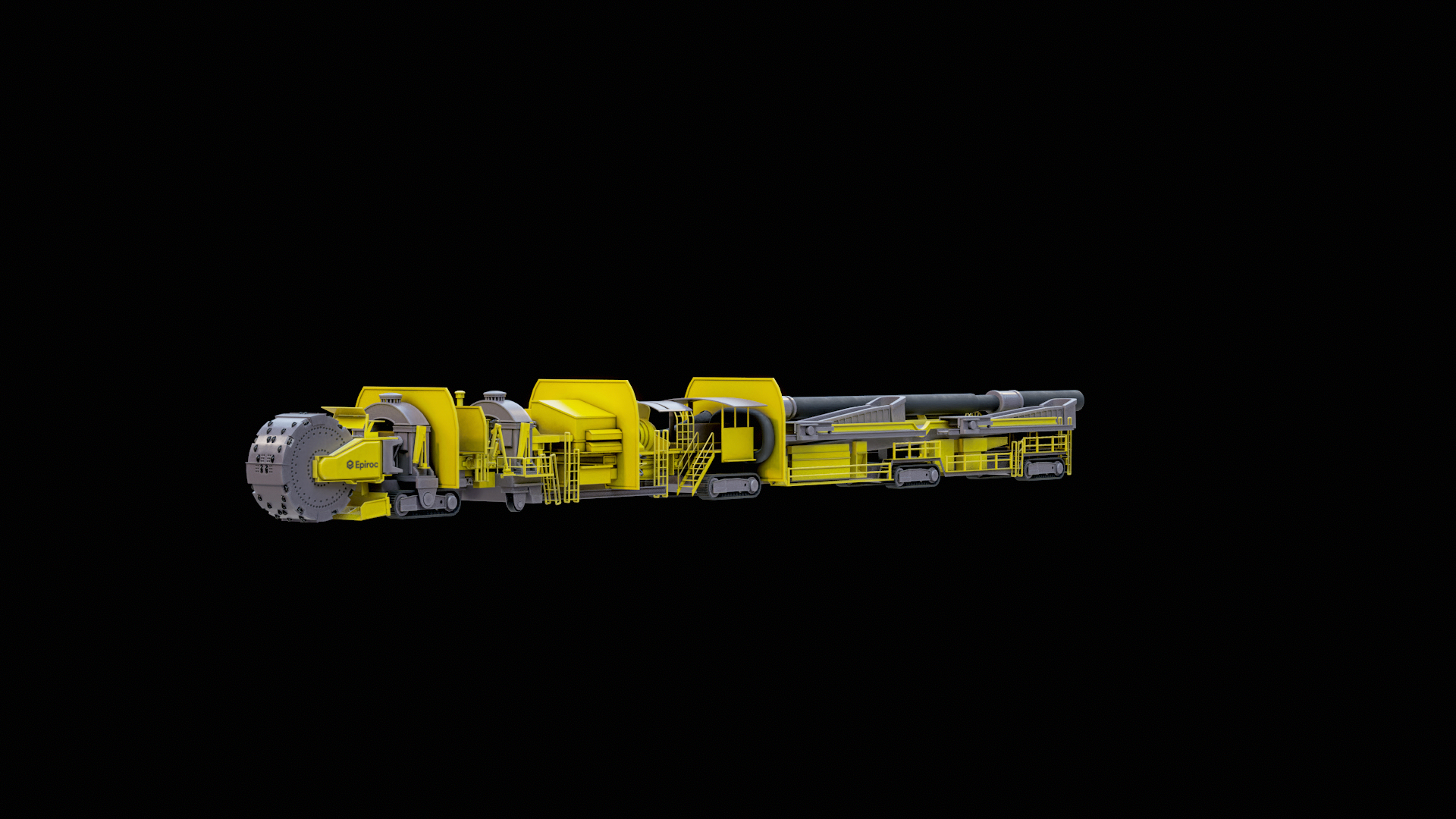 Mobile Miner Epiroc 55V Clear PBR 3D Model - TurboSquid 2069829