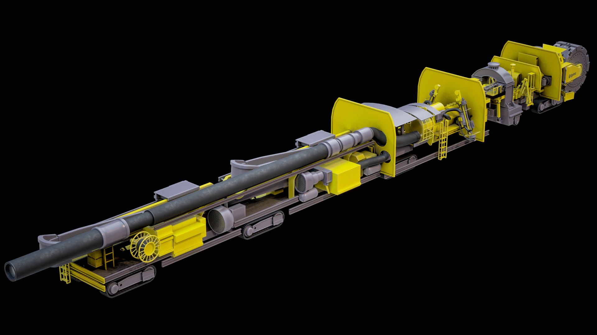 Mobile Miner Epiroc 55V Clear PBR 3D model - TurboSquid 2069829