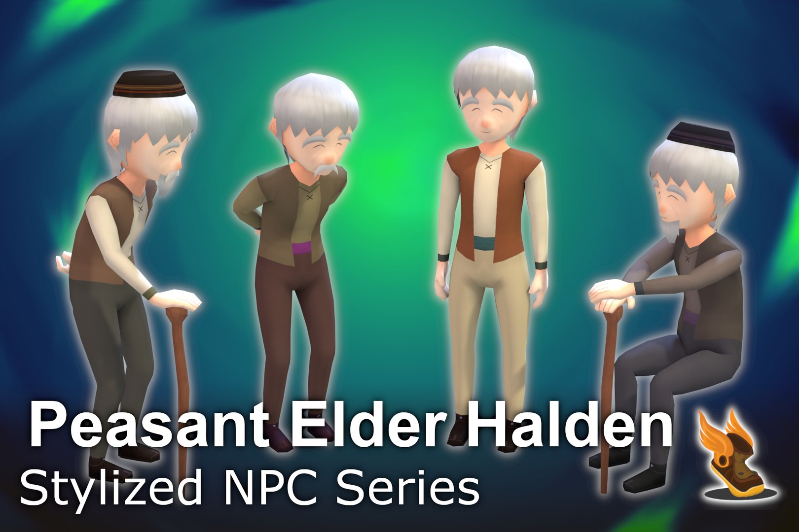Stylized NPC - Peasants Bundle 3D Model - TurboSquid 2097681