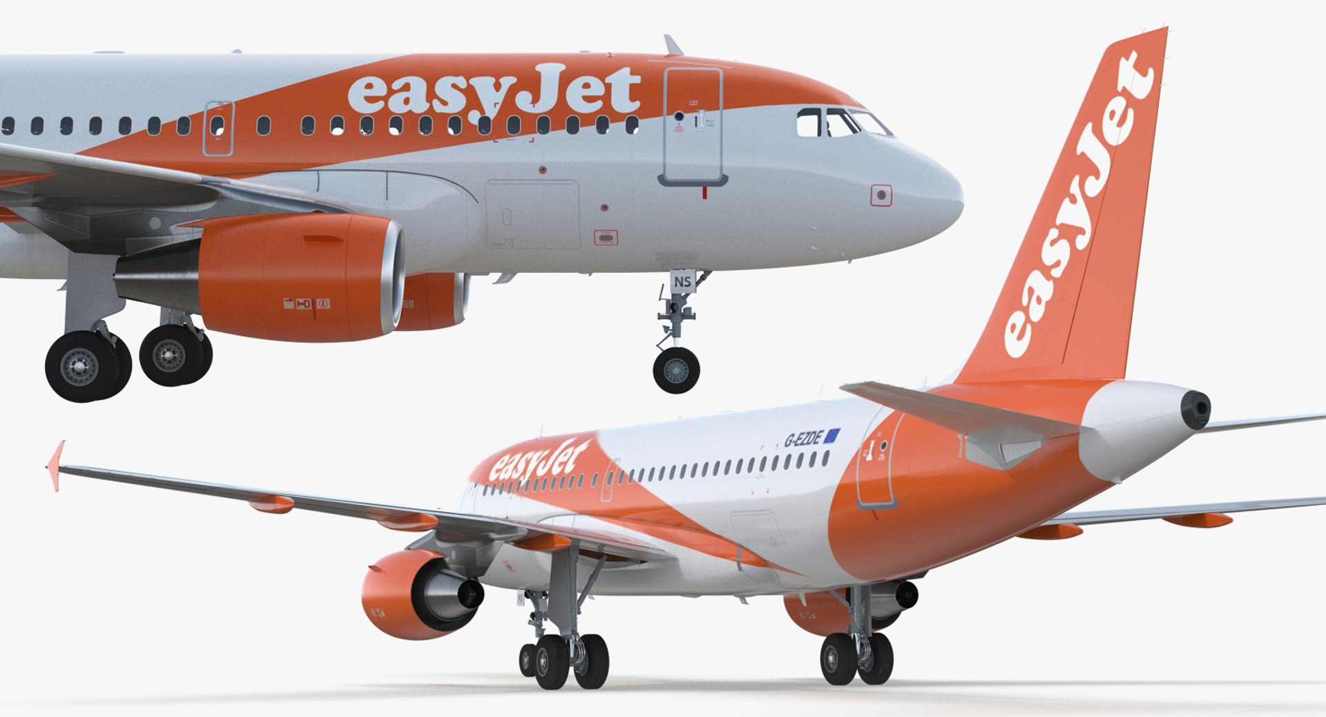3D airbus a319 easyjet airline model - TurboSquid 1272508
