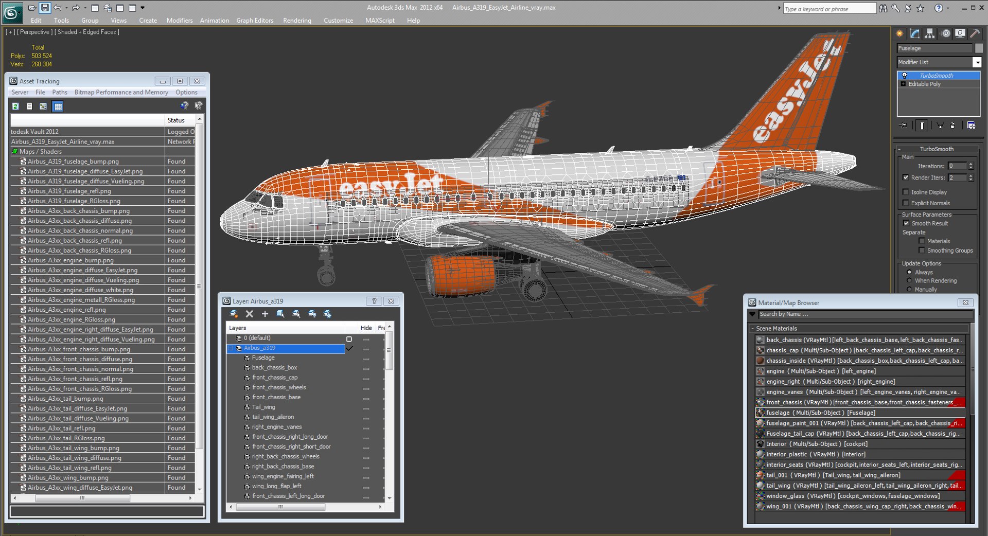 3D airbus a319 easyjet airline model - TurboSquid 1272508