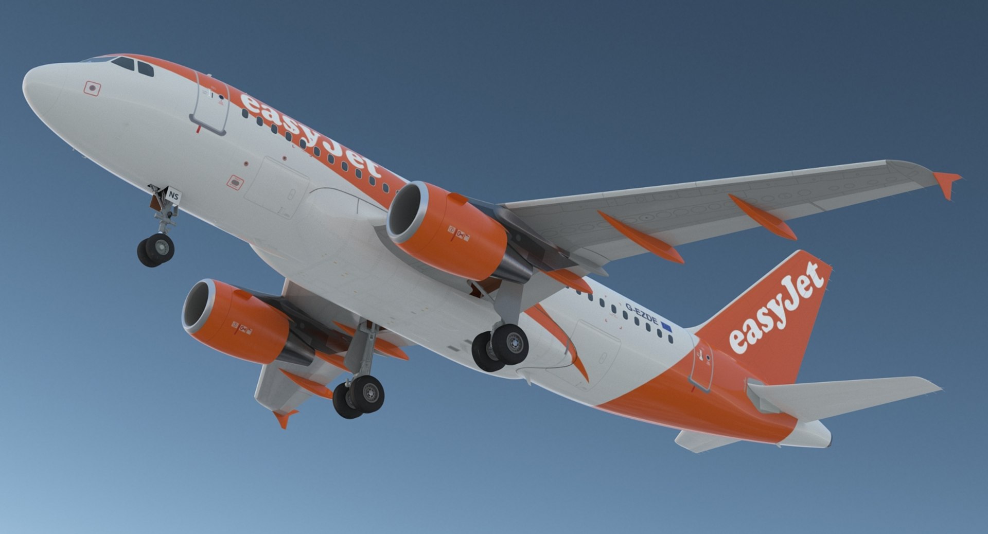 3D airbus a319 easyjet airline model - TurboSquid 1272508