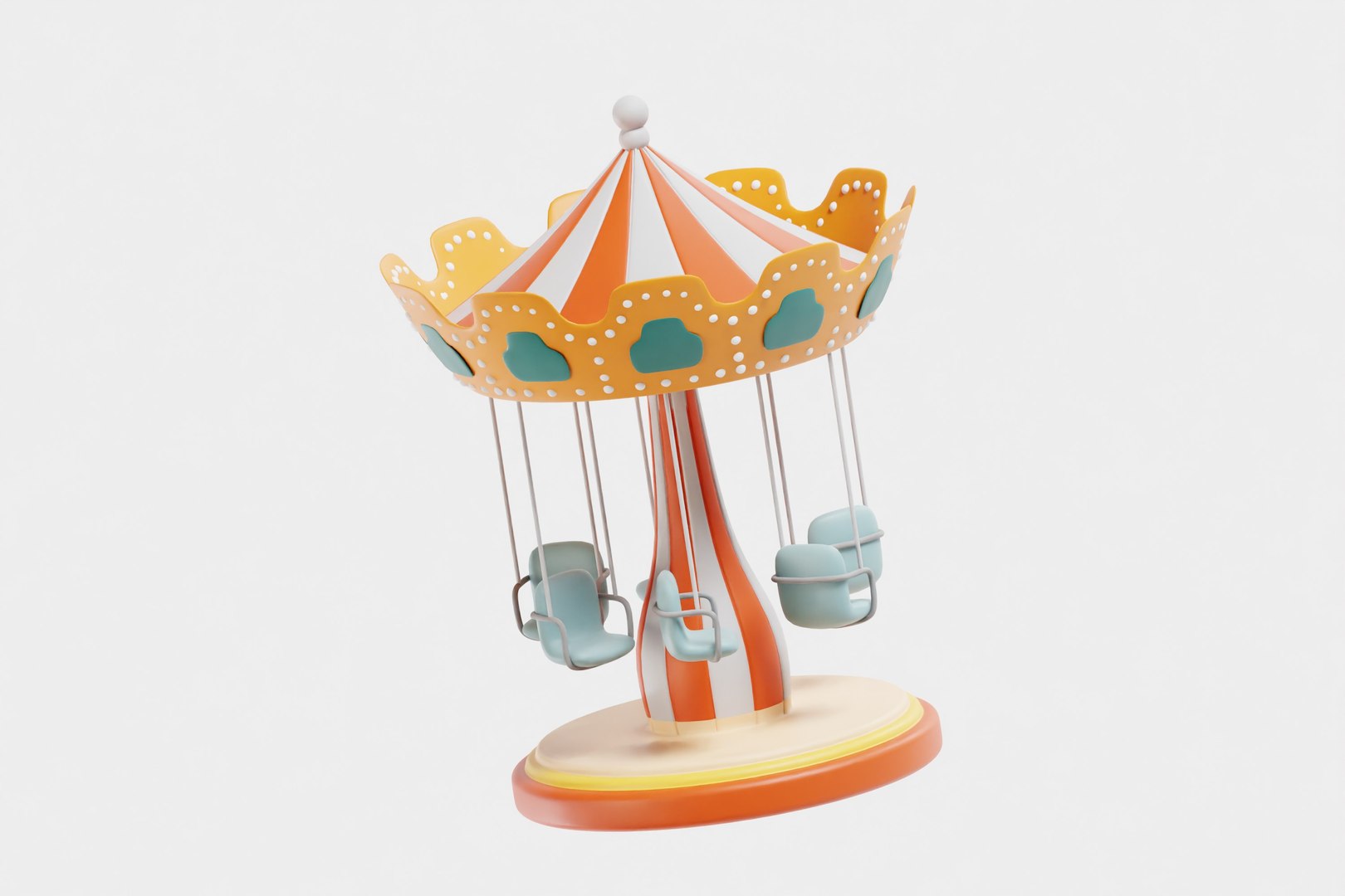 3D Carousel Cartoon Model - TurboSquid 2460510
