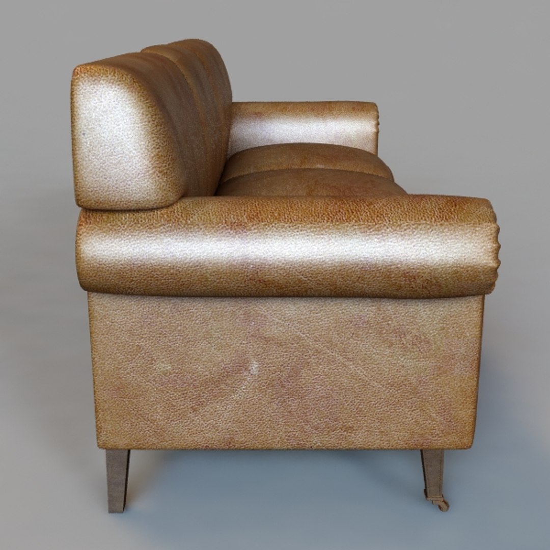 Sofa Rolled Arm 3d Obj