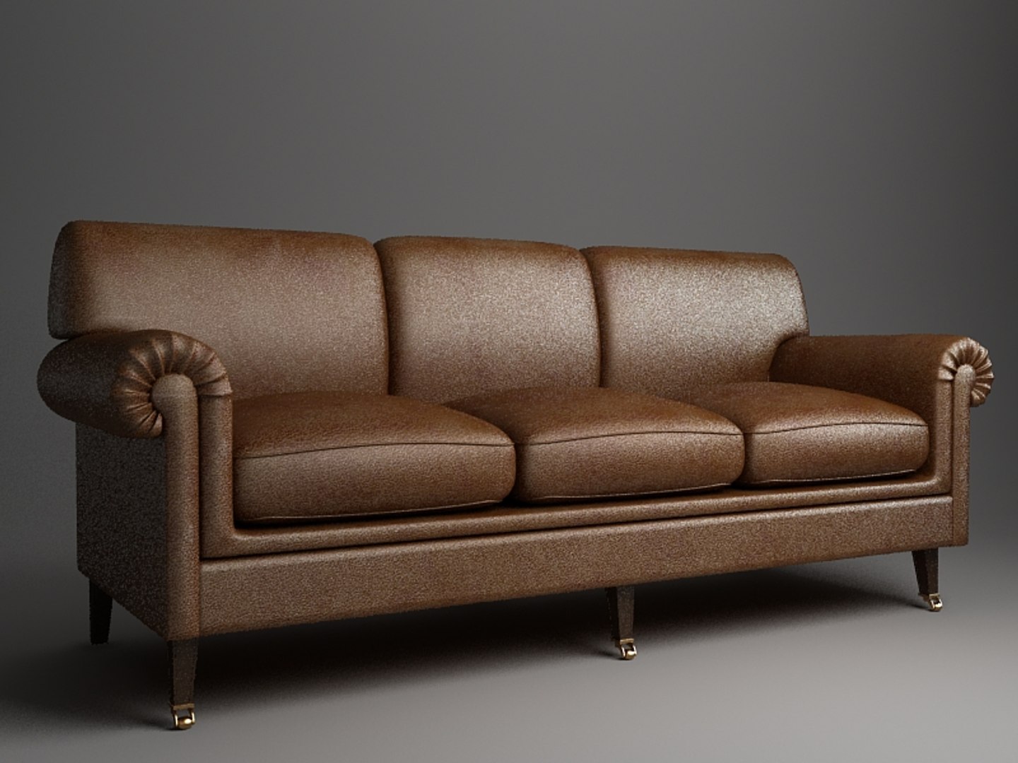 Sofa Rolled Arm 3d Obj