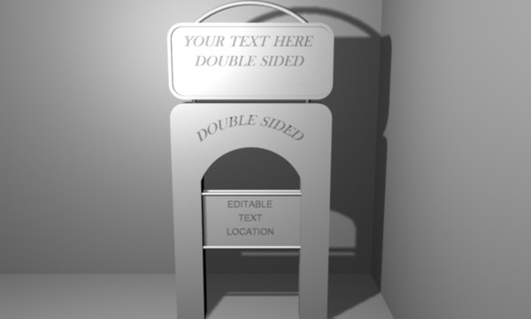 3d model sign marque text