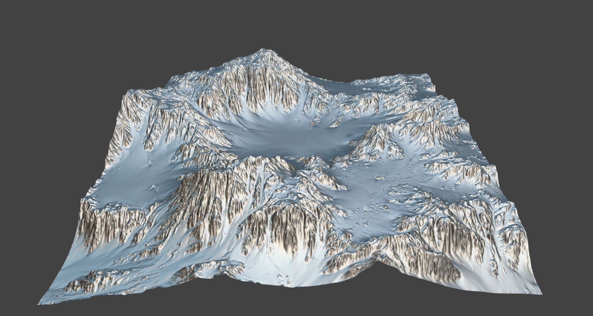 Snow Terrain 3D Model - TurboSquid 1302465