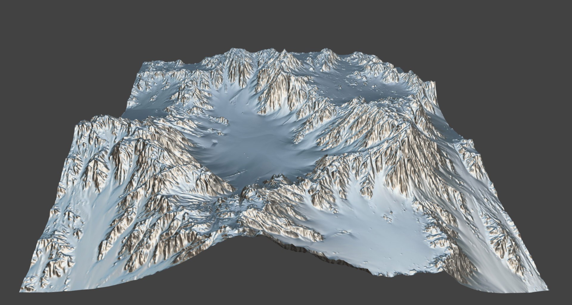 Snow Terrain 3D Model - TurboSquid 1302465