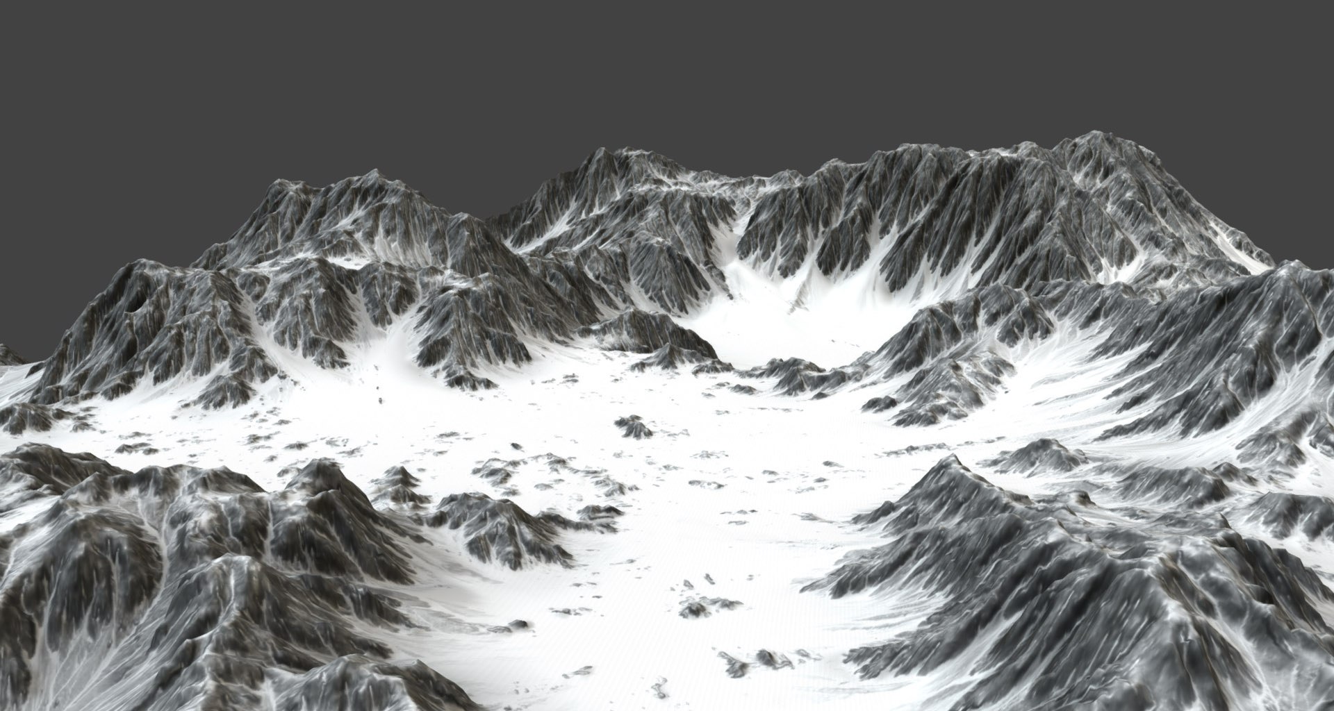 Snow Terrain 3D Model - TurboSquid 1302465