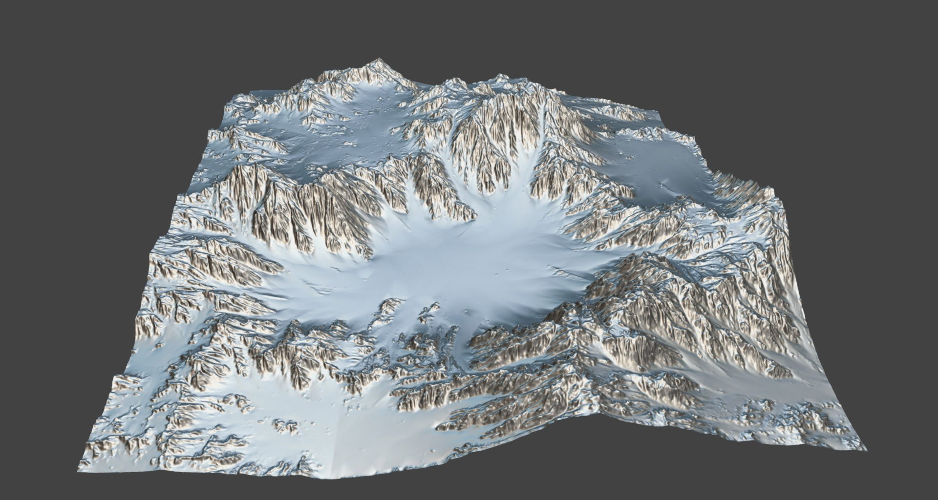 Snow Terrain 3D Model - TurboSquid 1302465