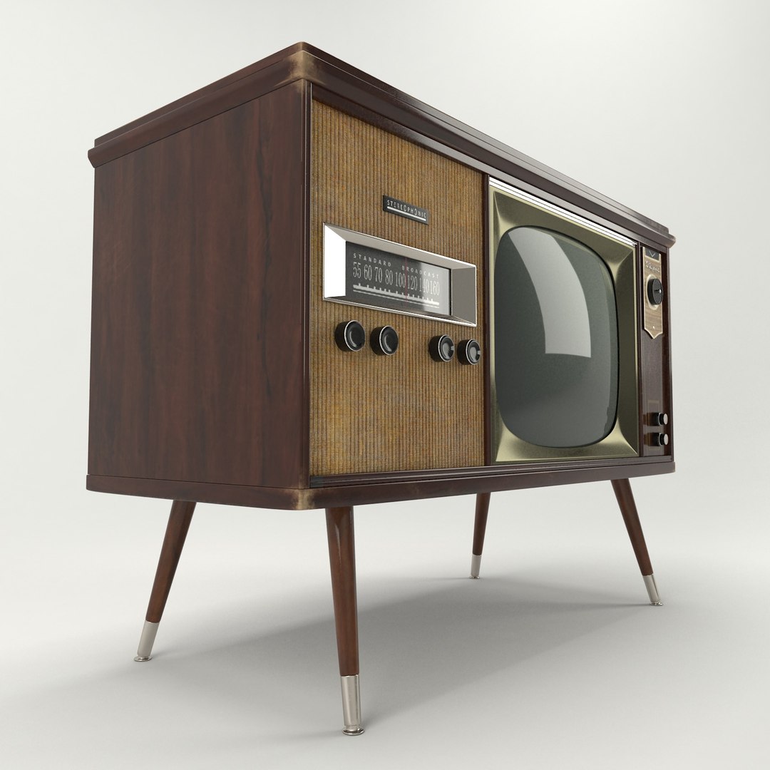 3d Vintage Olympic Tv Console Model