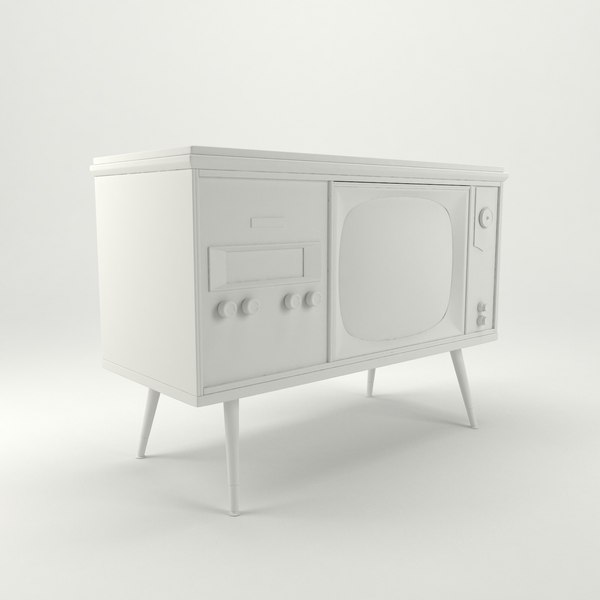 3d vintage olympic tv console model