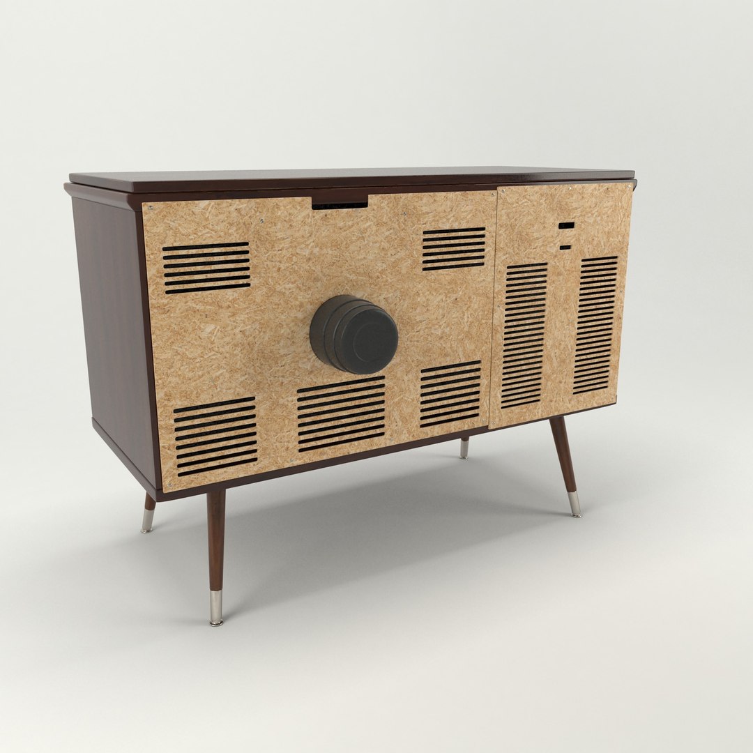 3d Vintage Olympic Tv Console Model