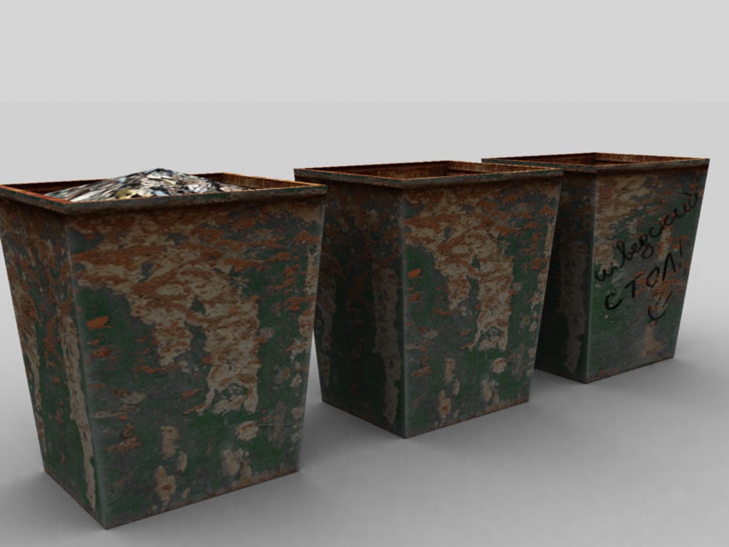 3ds max garbage waste container