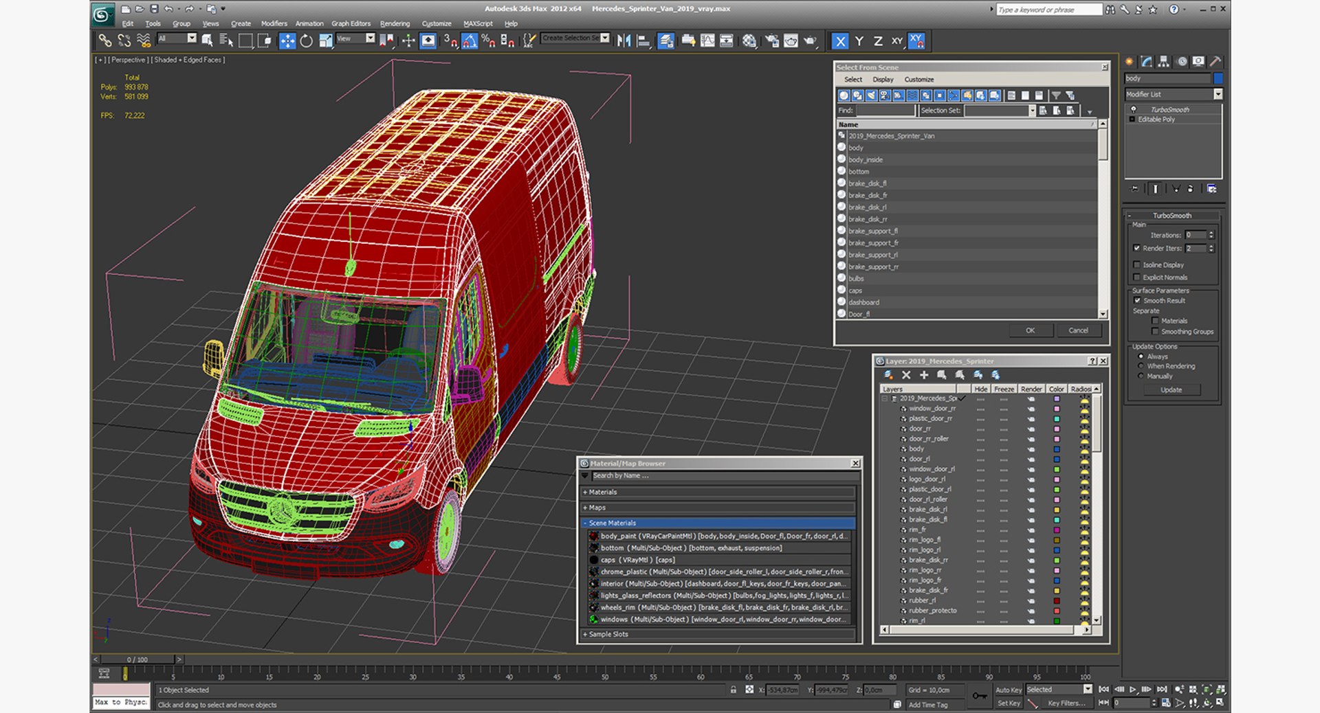 Mercedes sprinter van 2019 3D model - TurboSquid 1366261
