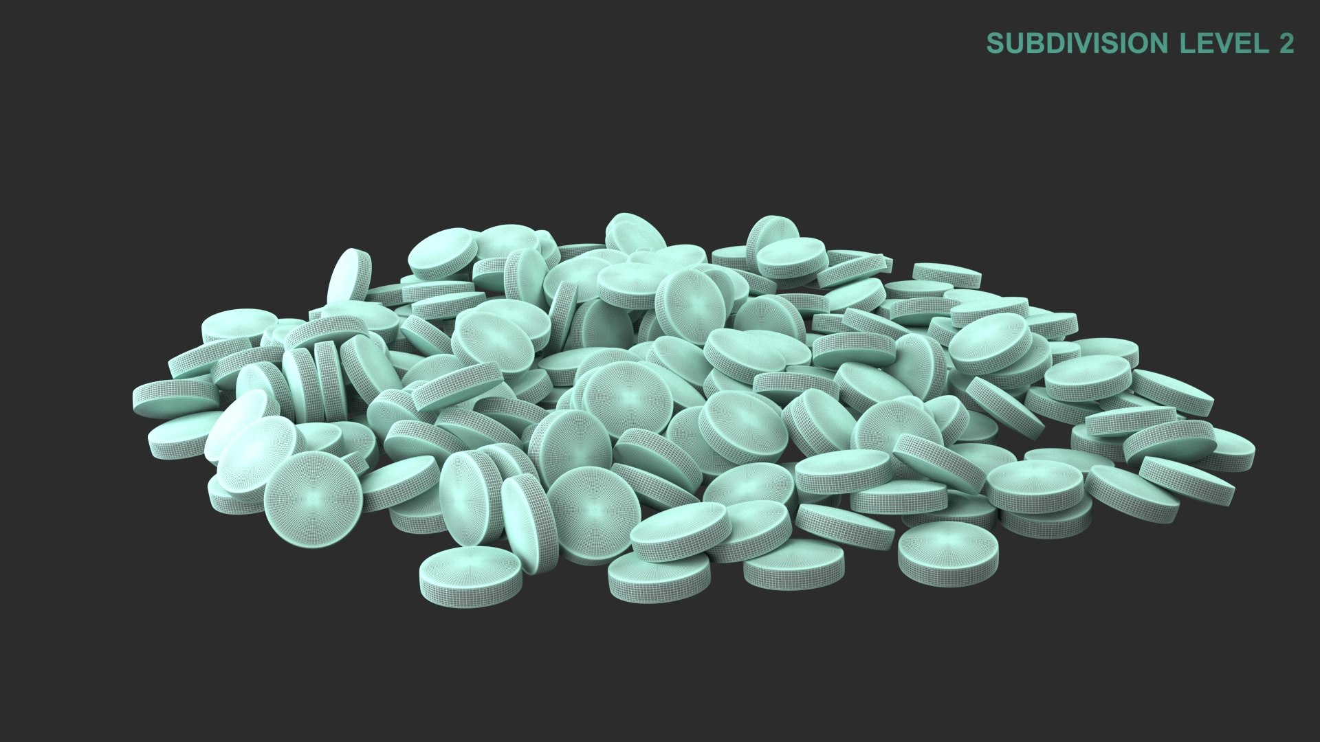 3D Pill Pile - TurboSquid 2151122