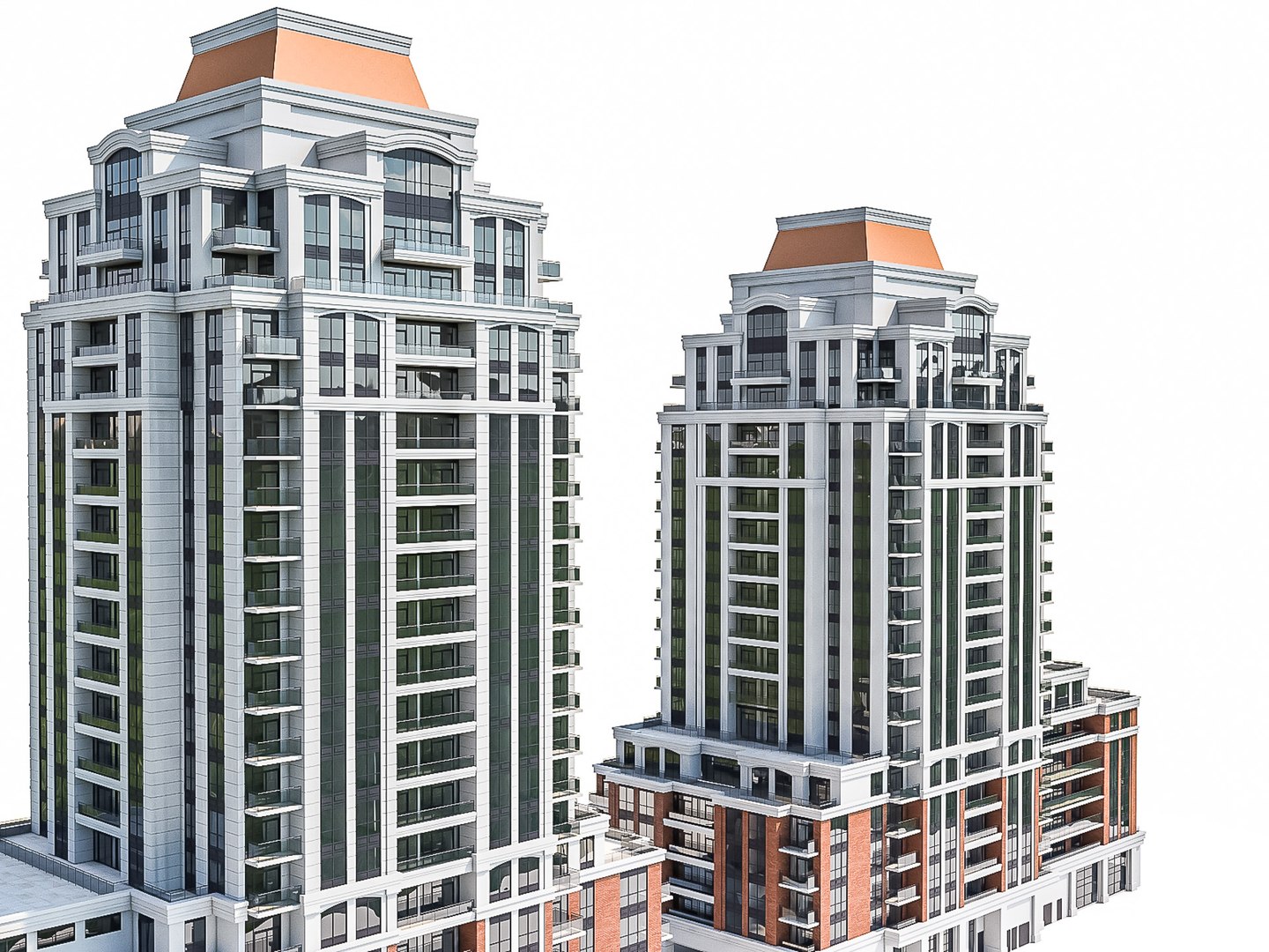 3D Residential Tower Complex 04 Model - TurboSquid 1751342