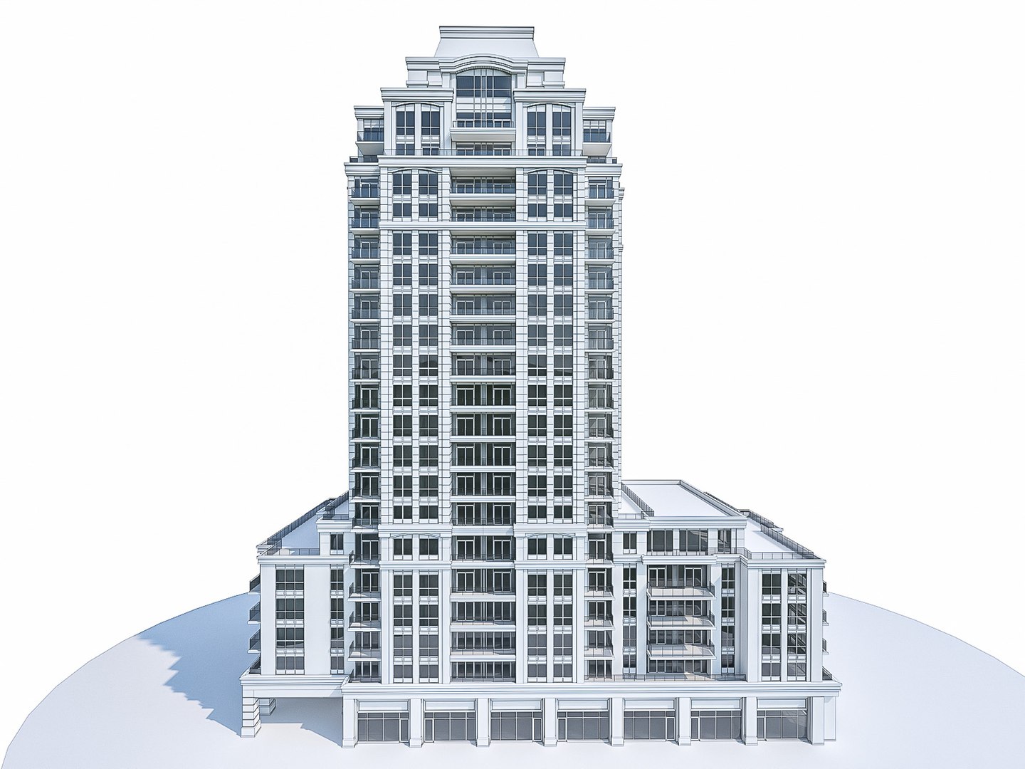 3D Residential Tower Complex 04 Model - TurboSquid 1751342