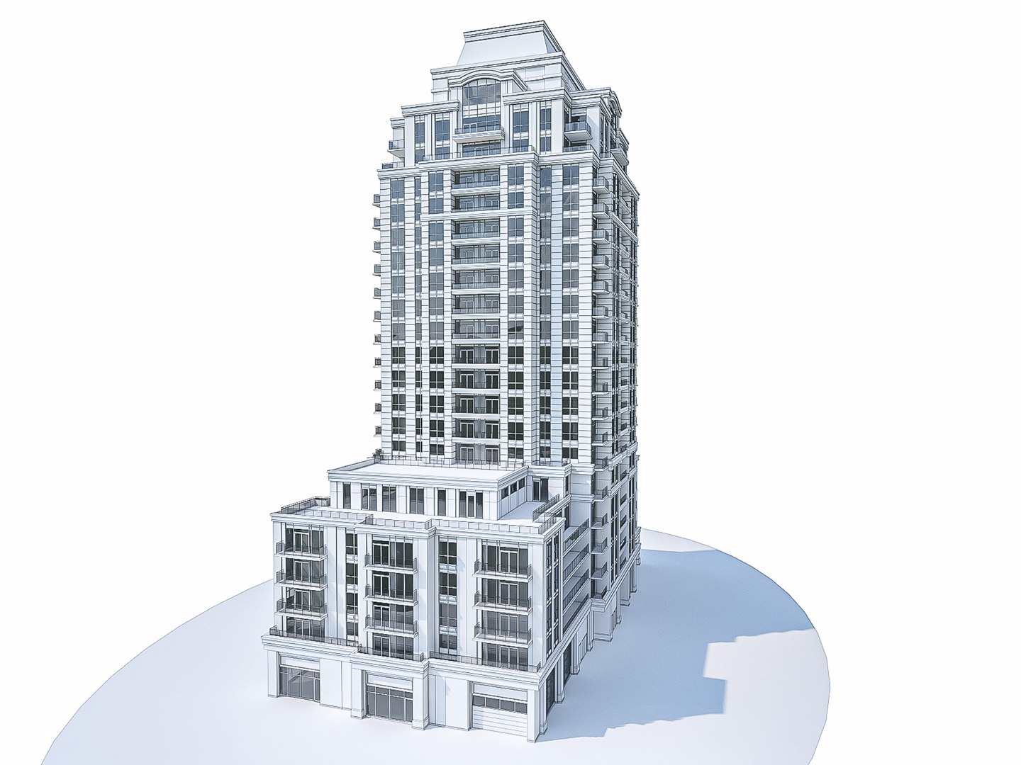 3D Residential Tower Complex 04 Model - TurboSquid 1751342