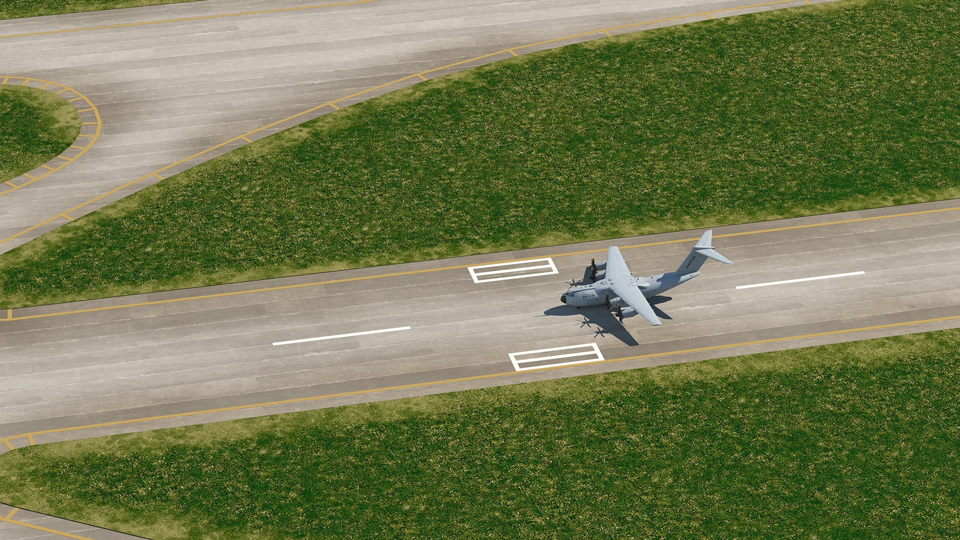 3D Airport Runway With Airbus A400M Atlas Military Transport ...